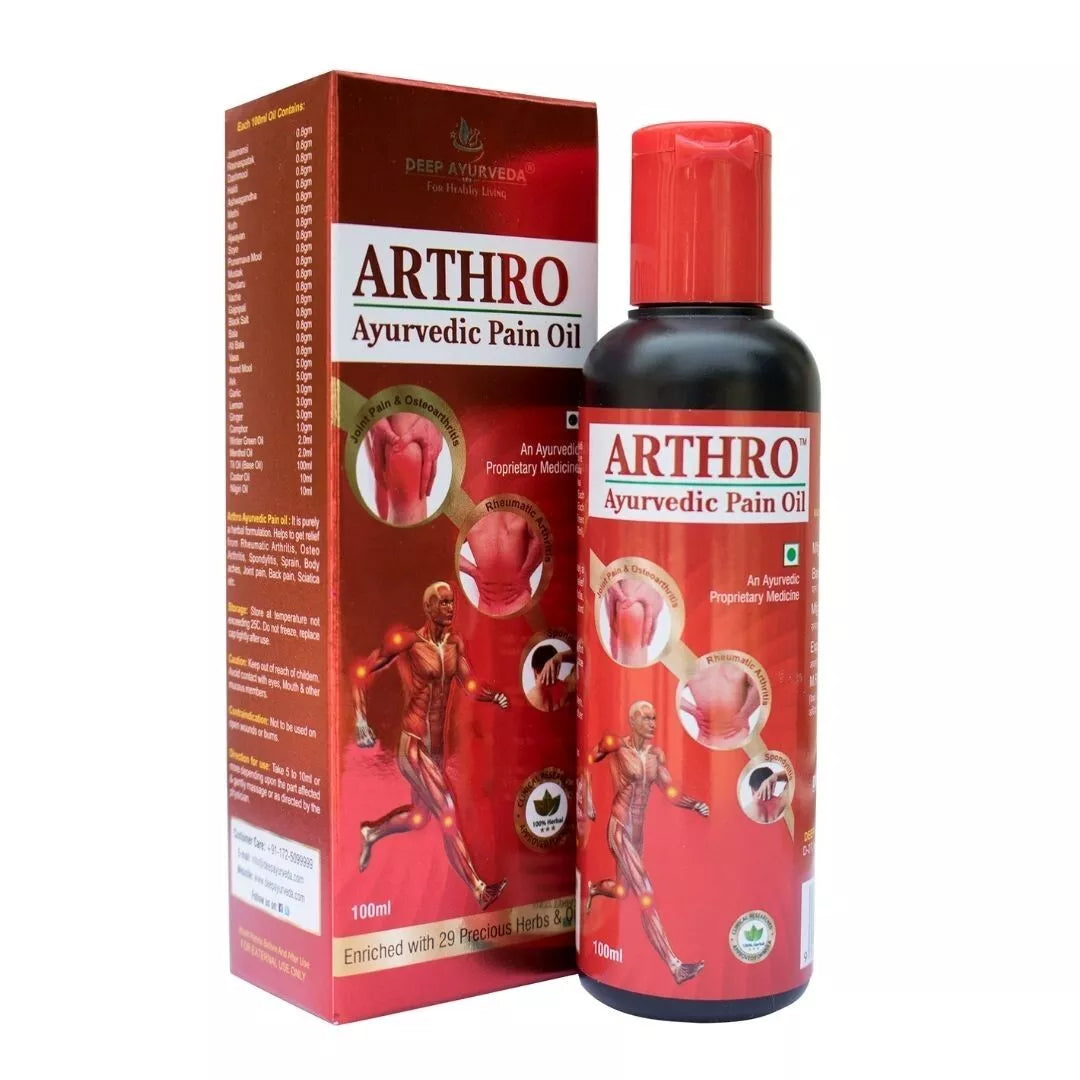 Arthro Ayurvedic Oil 100ml, Joint & Muscle Comfort, Natural Oil ...