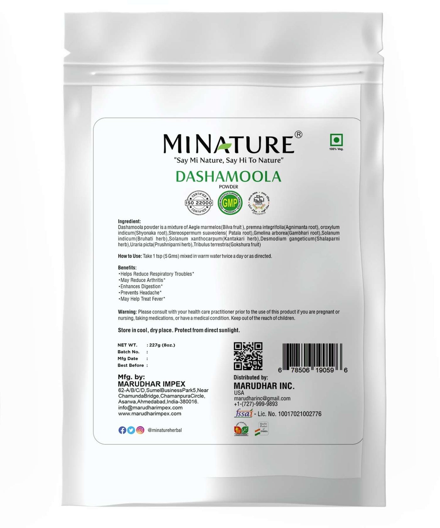 100% Natural Dashamoola Powder 227g – Ayurveda Store NZ